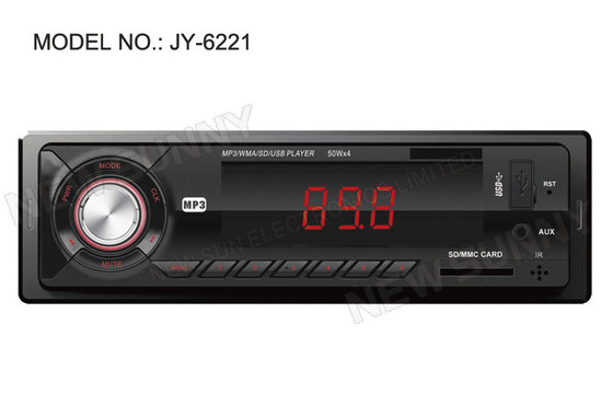 Black square Bluetooth Car Mp3 Player , manual hands free auto Mp4 Player