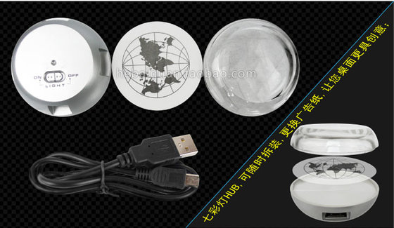 Minifarblicht-Silber tragbare USB-Naben mit 3 USB-Porten für PC