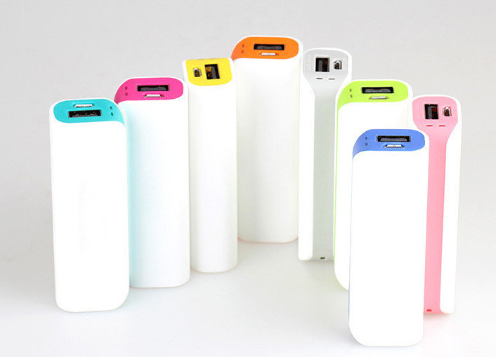 Tube mobile power charger rechargeable external battery power bank