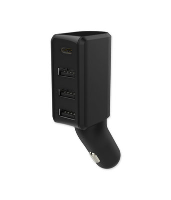 6.8A  4 USB Ports Car Charger 1 Type C 3 USB A Port  Samsung Galaxy S8/S8 Suit