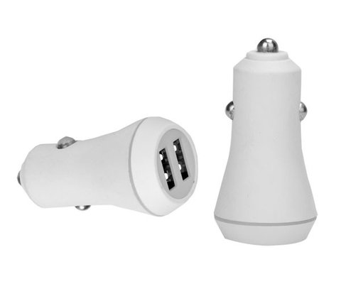 Portable Dual Port Car Phone Charger , 2.1A / 2.4A Phone Car Charger