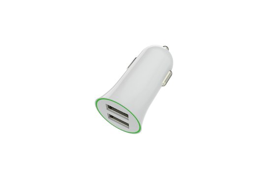 Portable 2 Ports USB Car Charger For Smart Devices Fire Proof Material