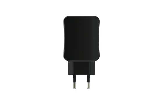 Double Port Dual USB Wall Charger ABS PC Material EU Pin Socket Type