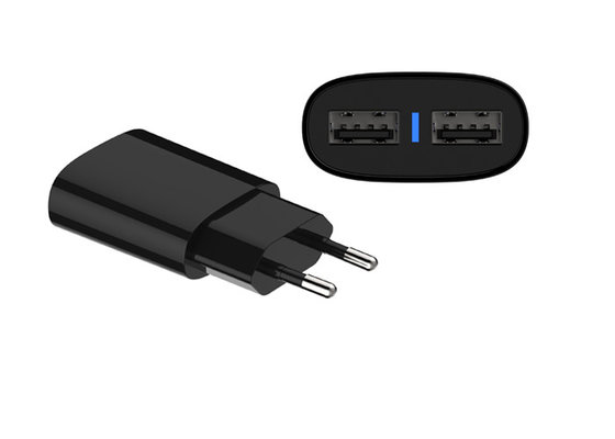 European Plug Dual Port USB Wall Charger Smart Devices Suit 80.60* 42*19 Mm Size