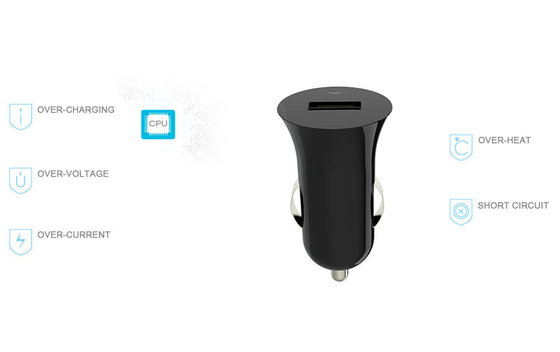 5V 1A / 2.1 / 2.4A Single Port USB Car Charger for Smart Devices