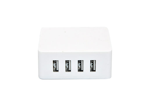 4 Ports USB Multi Charger , 25 Watt Cell Phone Multiple USB Charger