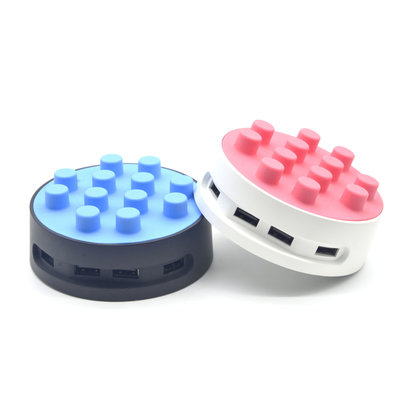 Smart Multiple USB Charging Station With Silicone Holder Output 5V 6.8A 34W