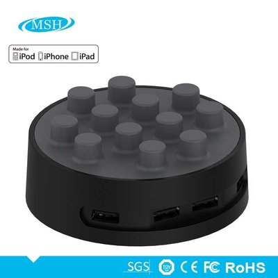 Functional Home Multi Port USB Charger Rohs PC ABS Silicone Material
