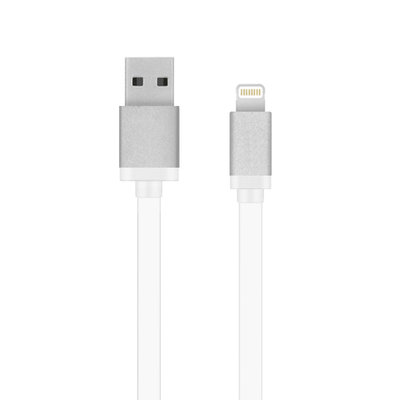 C48 Connector MFI Lightning Cable To USB Flat Wire Aluminum Housing