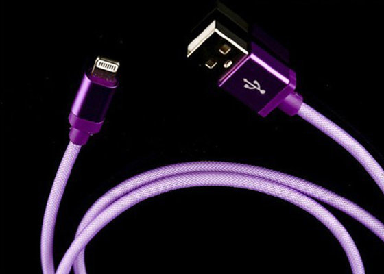 Fish Net Braided Mobile Data Cable , Charging Syncing High Speed Micro USB Cable