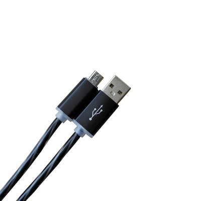 LED Samsung Micro USB Data Cable TPE Material Supports 2.4A Max Current