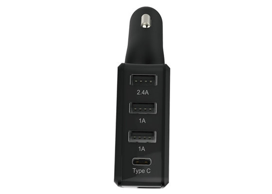 Car USB Type C Fast Charger With 1 Type C 3 USB A  DC 5V, 3A Output