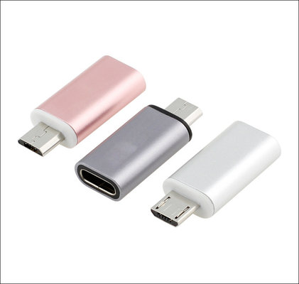 Aluminum USB Type C To Micro USB Adapter , Data Transfer USB C To USB Adapter