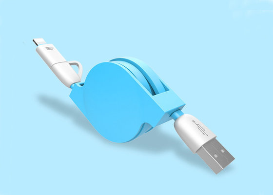 2 In 1 + Micro USB Retractable Charging And Data Cable For IPhone
