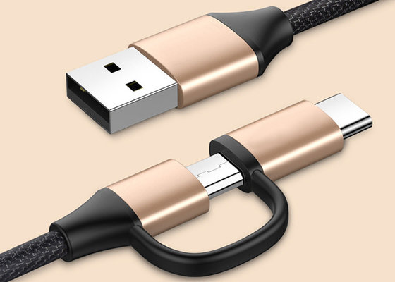 3.3 Feet 2 in 1 USB Type C Micro USB Charging / Sync Cable for New MacBook / Google Pixel XL
