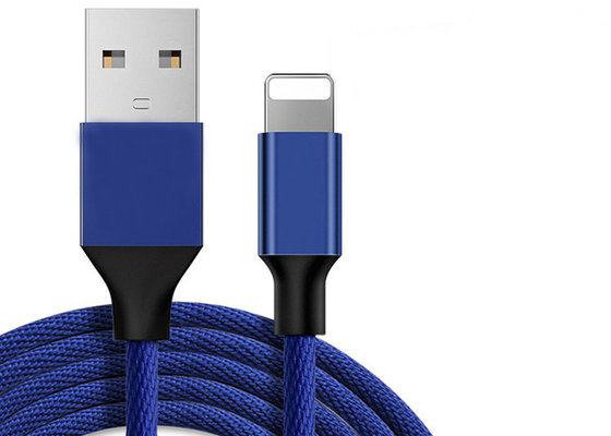Blue / Black / Red 1m 5s 6 6S 7 Plus Iphone Lightning Cable 15.2 × 8.9 × 2.5 Centimeters