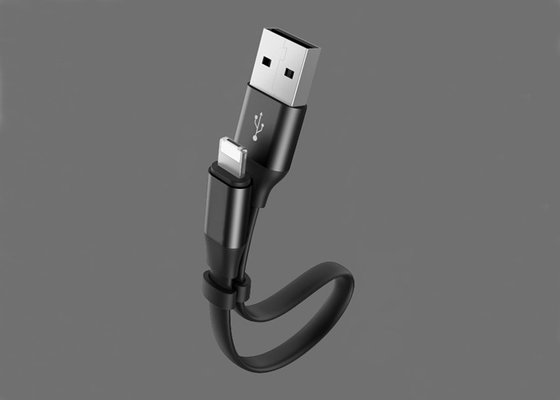 One Plug Reversible Micro USB And Lightning Flat Cable For Android / IPhone