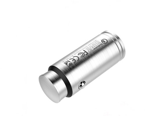 Stainless Steel Single Port Universal Mobile Phone Car Charger 3A / 9V 2A