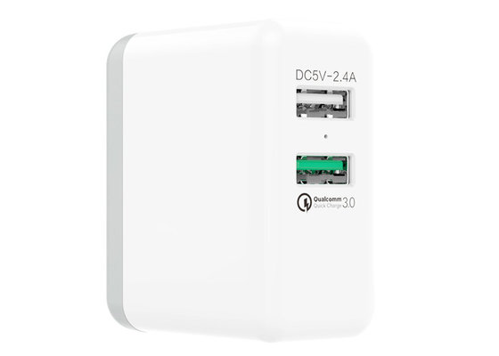 QC3.0 Certified Quick Mobile Phone Charger , Multiport Universal Usb Wall Charger