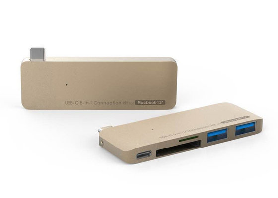 PD Macbook Pro USB Type C Hub , portable Apple Macbook Usb C Hub current protection