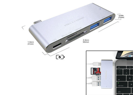 5 In 1 Type C Combo Macbook Pro Hub With Pd For Charge And Transfer Data