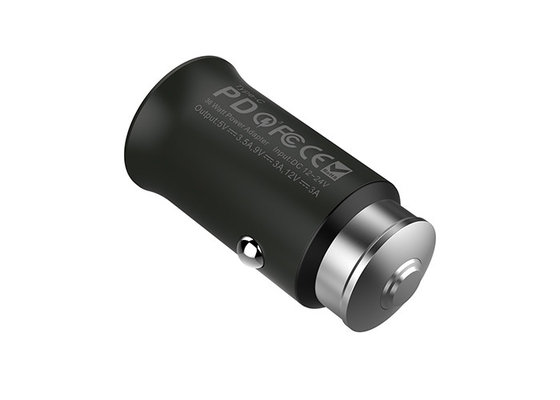 Stainless Steel USB C Car Charger with PD 3 Amp / 36 Watt for Galaxy , MacBook , iPhone