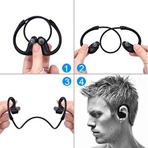Bluetooth 4.2 Headset Ultra-light Wireless Sport MP3 Headphones with MIC and Volume Control