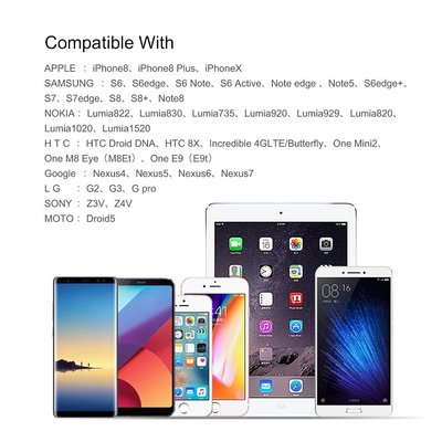 2018 New PC+ABC+ Electroplate Wireless Charger 10000 mAh  Polymer Power Bank