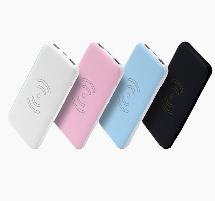 Large Capacity 8000mAh 2-in-1 Qi Wireless Battery Charger Power Bank for Smartphone Tablet and More