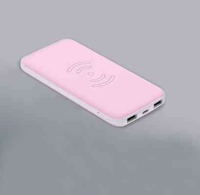 New Wireless Charger Polymer 8000 mAh Power Bank with 2 usb output