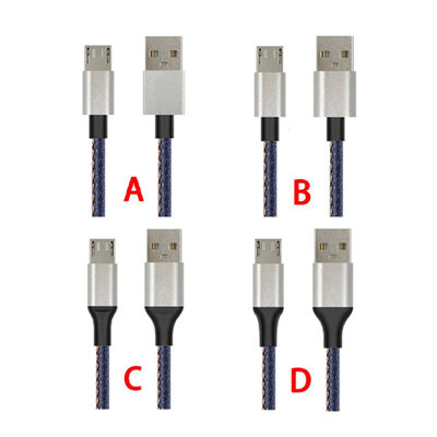 3.3FT Micro USB Cable Nylon Braided High Speed Data and Charging