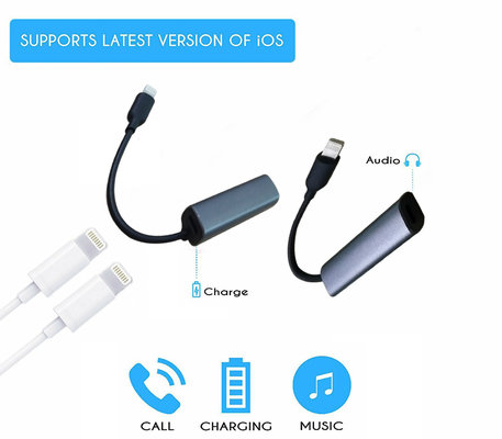 Utral Slim Dual Lightning Headphone Adapter for iPhone 7 / 7 plus / 8 / 8 Plus / X