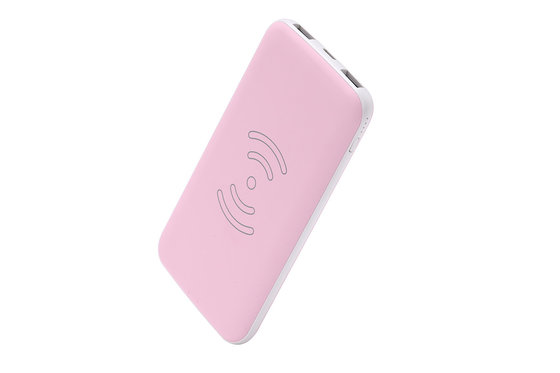 2018 New Wireless Charger Polymer 8000 mAh Power Bank with 2 usb output