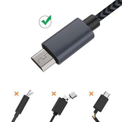 micro USB Data Cable  TPE / Nylon / Jean Cloth / PU Braided with aluminum housing