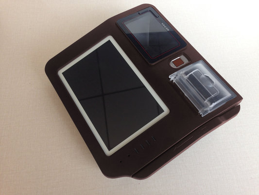Lecteur de cartes magnétiques d'empreinte digitale avec 7&quot; scanner de code barres d'écran de TFT LCD