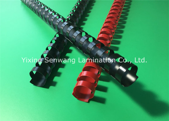 Black / Red Plastic Binding Combs 20mm Punched Into Papers Rectangular Holes