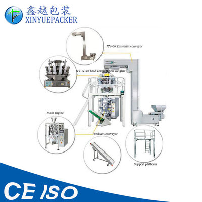 Professional Multihead Weigher Packing Machine 1500x1300x1500mm Dimension