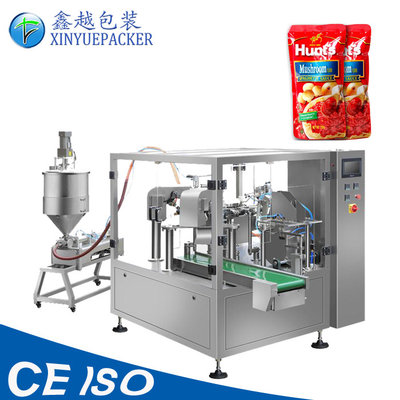 Automatic Liquid Pouch Packing Machine , Ketchup Packaging Machine Compact Design