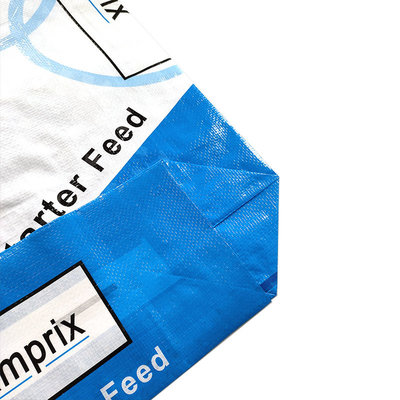 Square Bottom Laminated Woven Polypropylene Bags 25kg For Animal Nutrition
