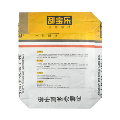Moisture Proof Multiwall Paper Valve Bags 20kg For Packing Tile Adhesive