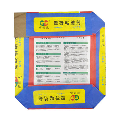 25kg Dry Mortar Multiwall Paper Bags with External Valve Eco friendly Waterproof