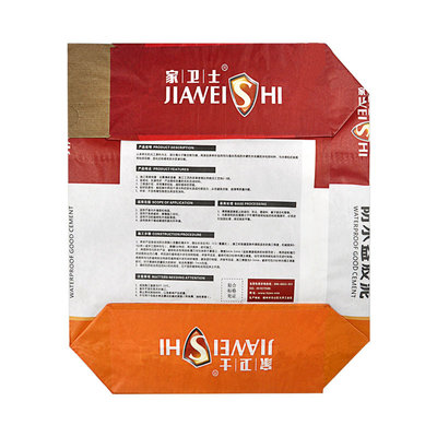 20kg Custom Multiwall Paper Bags , Cement Paper Bags Light Weight High Strength