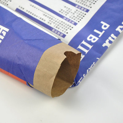 Durable Kraft Paper Valve Bag Moisture Proof 2-5 Layers For Cement Packaging