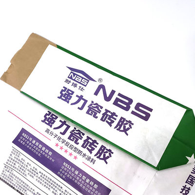 Kraft Paper Valve Bag Packaging Bags For Tile Adhesive Customized Size Offset Printing