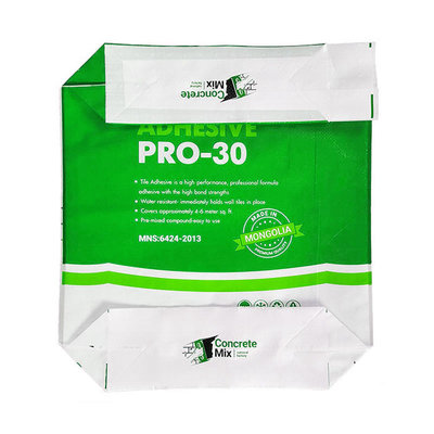 Square Bottom 100% Virgin PP Valve Bag 25kg , Woven Polypropylene Sacks