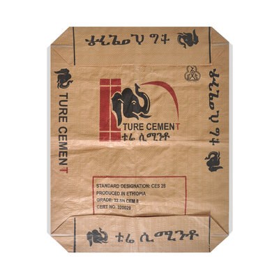 Water Resistant PP Woven Sack Bags With Valve , Recycled Cement Bags 50kg Capacity