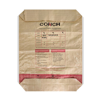 50kg Block Bottom PP Cement Bags High Strength Customized Logo Accept
