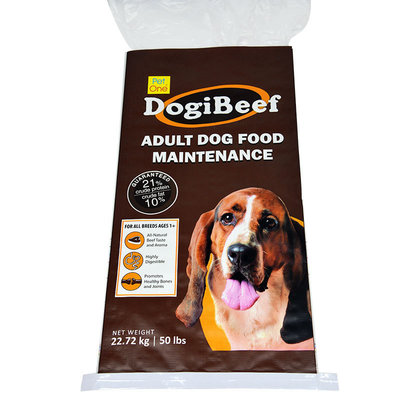 Eco Friendly BOPP Laminated Bags , Side Gusset Animal Feed Bags High Strength
