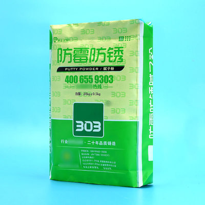 Polypropylene PP Woven Sack Bags 20kg Load Customized Color For Putty Powder