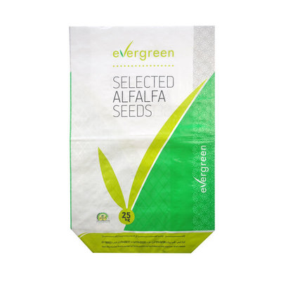 Block Bottom PP Woven Sack Bags , WPP Woven Polypropylene Bags Customized Color